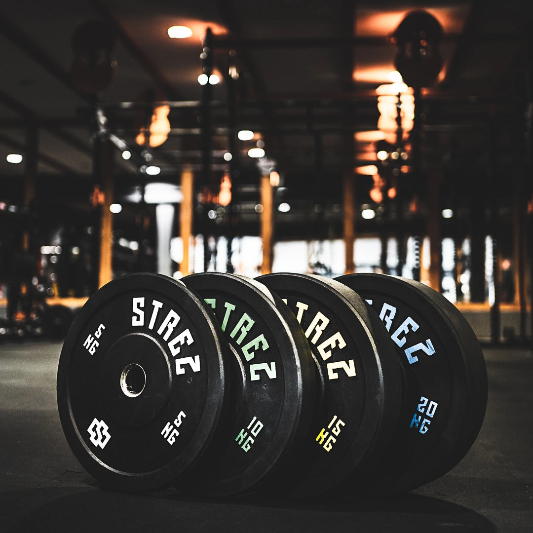 ZESTAW OBCIĄŻEŃ BUMPER (100KG) – Strez Fitness Solutions